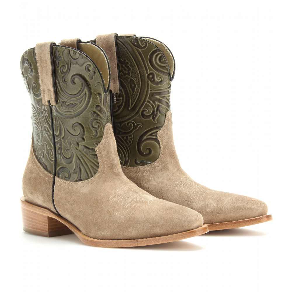 SUEDE and Leather Cowboy Boot – Grid FX